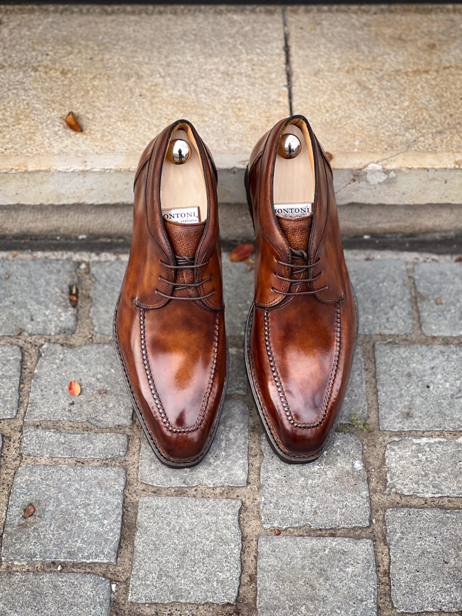 Bontoni Conero Boot Brown Leather • Brogue